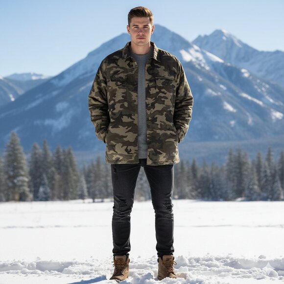 Basic Editions | Jackets & Coats | Nwt Men 4xl Winter Flannel Shacket ...